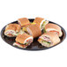 WNA Comet A912BL Checkmate 12" Black Round Catering Tray - 25/Case