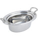 Bon Chef 5603HRSS 13" x 9" x 5" Stainless Steel 3.75 Qt. Full Size Oval ...