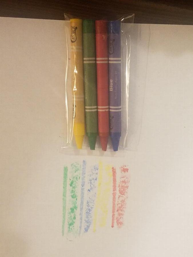 Choice 4 Pack Kids' Restaurant Crayons in Cello Wrap - 100/Pack