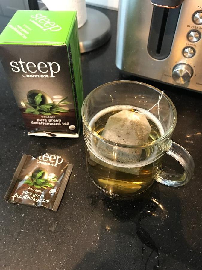 Steep By Bigelow Organic Pure Green Decaffeinated Tea Bags - 20/Box
