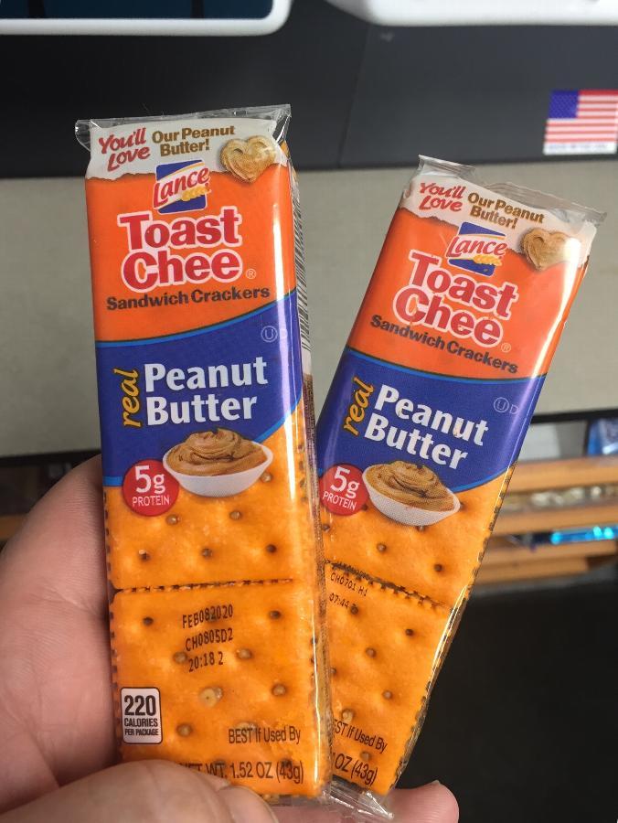 Lance Toast Chee Peanut Butter Crackers - 6 Boxes/Case