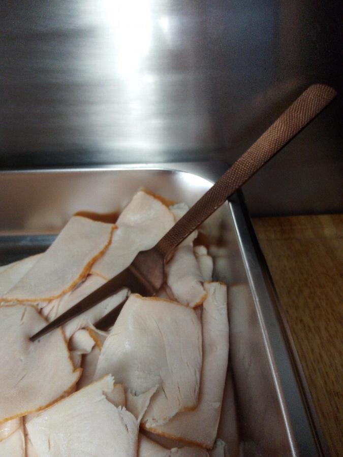 American Metalcraft BVHF10 10" Hammered Bronze Vintage Cold Meat Fork