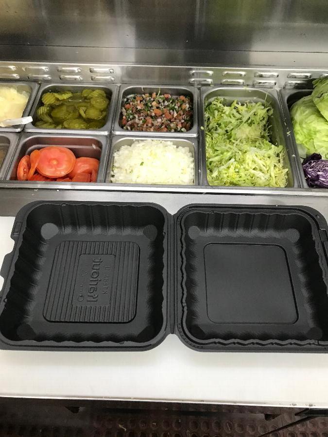 Square Microwaveable Black Plastic Hinged Take-Out Container - 8" x 8 ...