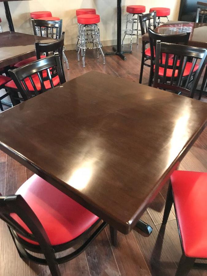 American Tables & Seating ATR3636-W Resin Super Gloss 36" Square Table ...