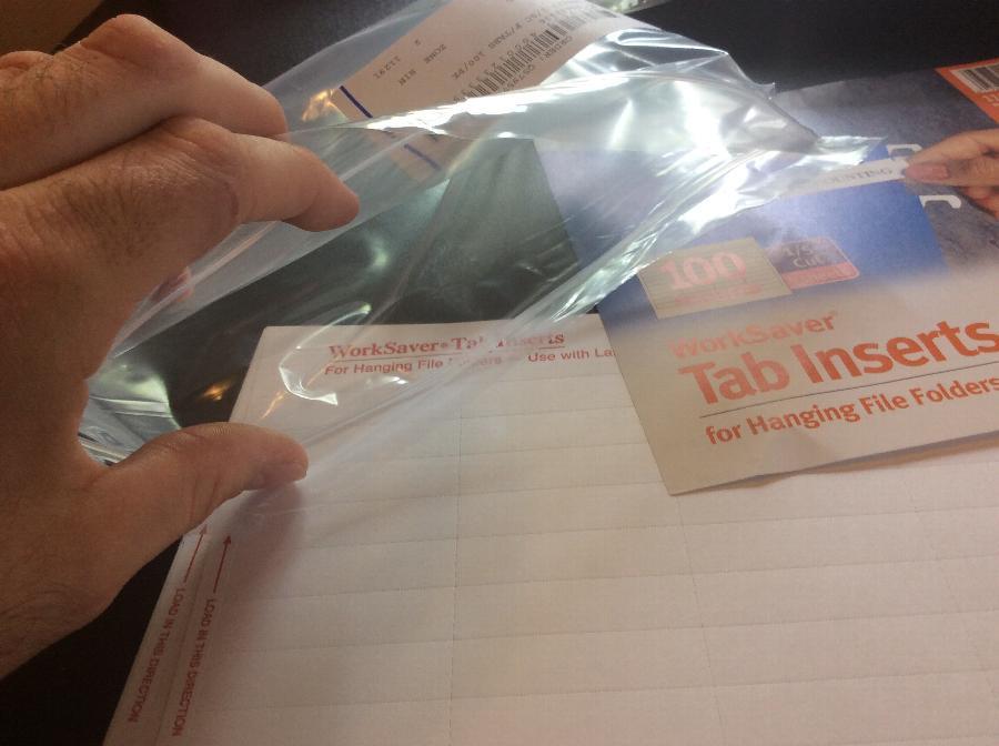 Avery 11136 2" White 1/5 Cut Printable Hanging File Insert - 100/Pack