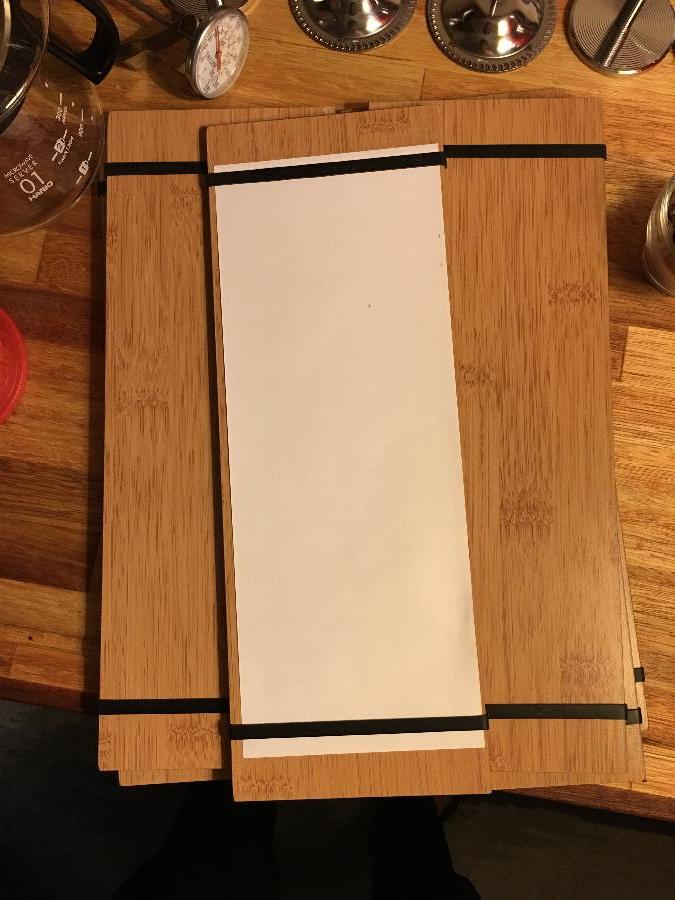 Menu Holder | Choice 12 1/2" x 4 1/2" Natural Wood Menu Holder with Straps