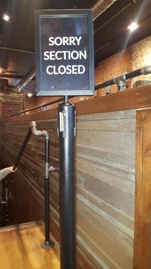 Lancaster Table & Seating Black 8 1/2" x 12 1/2" Stanchion Sign Frame ...