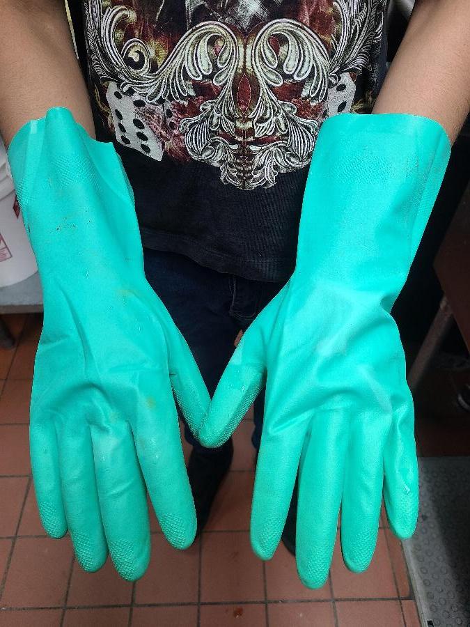 Nitrile Glove Flock Lined 15 Mil Large - Pair - 12/Pack