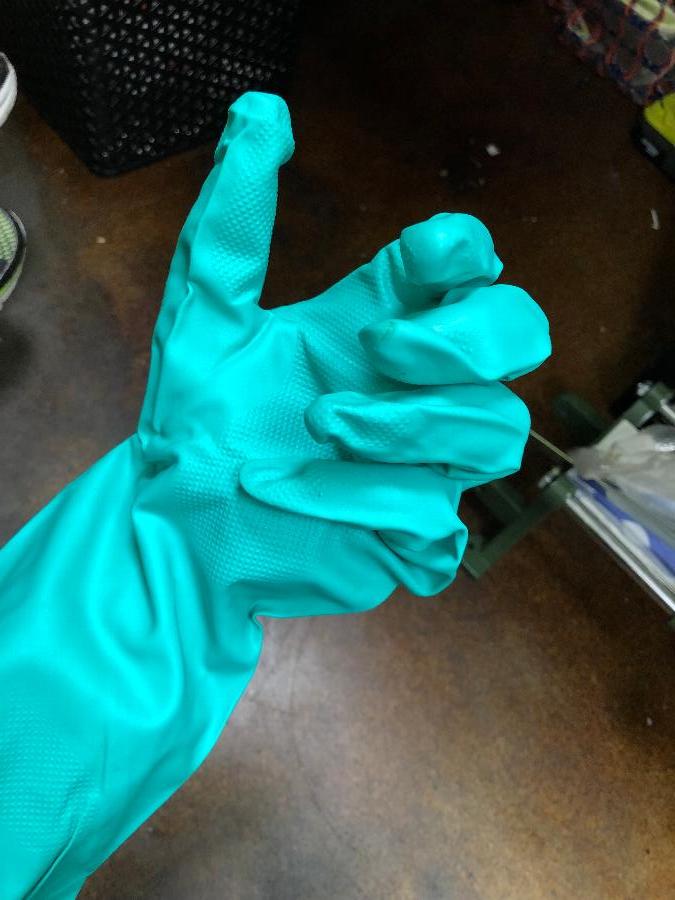 Nitrile Glove Flock Lined 15 Mil Large - Pair - 12/Pack