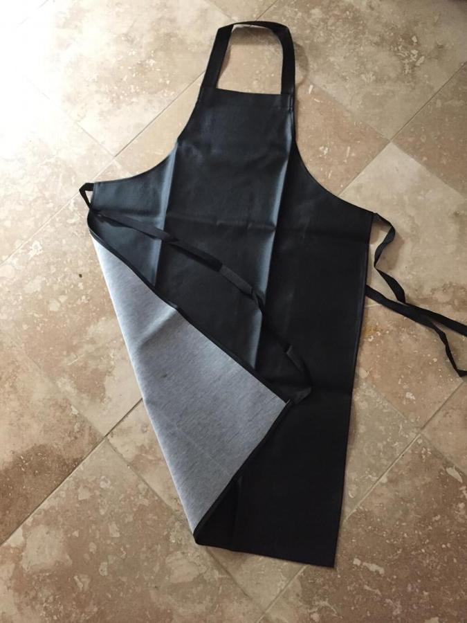 Choice Black 38 Mil Vinyl Dishwasher Apron - 40"L x 25"W