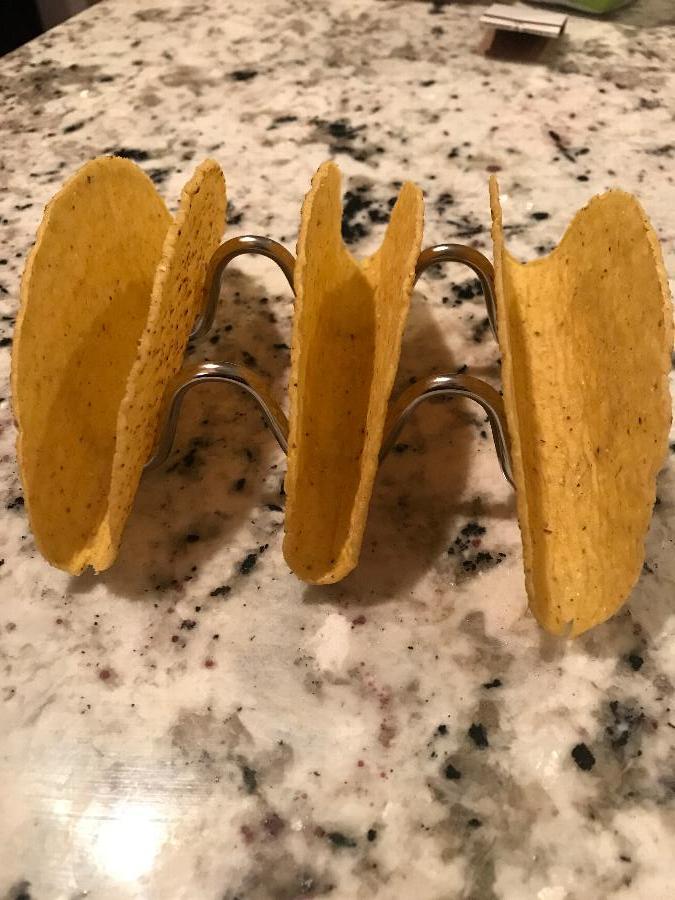 Choice Stainless Steel Wire Taco Holder with 2 or 3 Compartments - 5 5/ ...