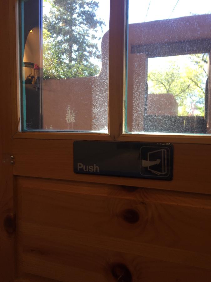 Push Sign - Black and White, 9" x 3"