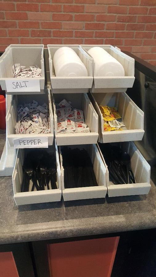 Cambro 9RS9480 Speckled Gray Versa Self Serve Condiment Bin Stand Set ...