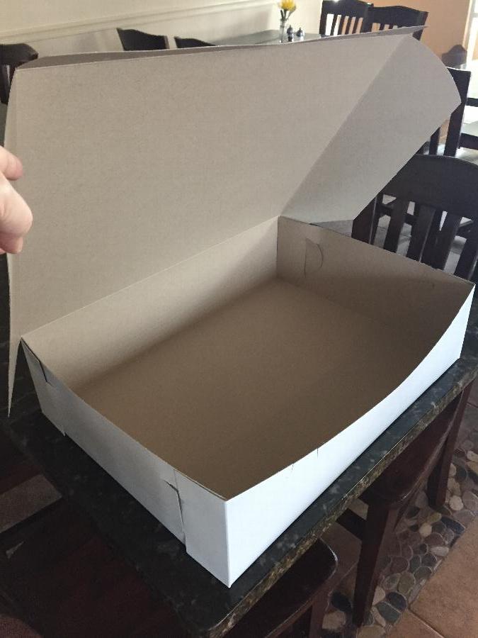 19" x 14" x 5" White Half Sheet Cake / Bakery Box - 10/Pack