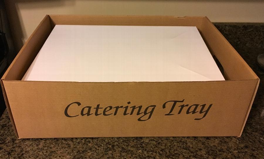 Catering Boxes: Corrugated Cardboard Trays (25/Case)