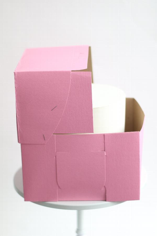 8" x 8" x 5" Pink Cake / Bakery Box - 100/Bundle