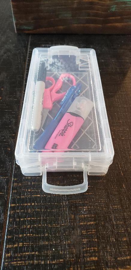 Advantus 40309 8 1/4" x 3 3/4" x 1 1/2" Clear Plastic Super Stacker ...