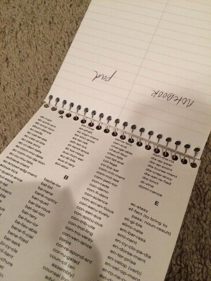 Mead 43082 6" x 9" White Gregg Rule Spell-Write Spiral Steno Book - 80 ...