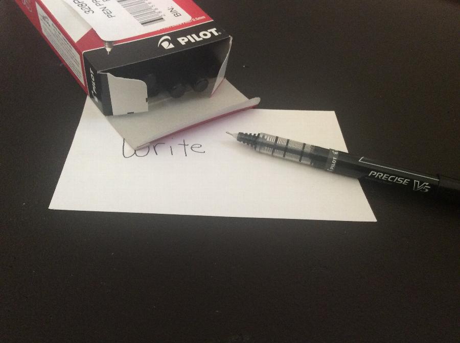Pilot 35334 Precise V5 Black Ink with Black Barrel 0.5mm Roller Ball ...