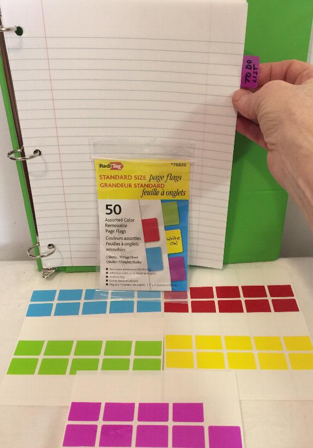 Redi-Tag 76820 Write-On 5 Assorted Color Removable Page Flag - 50/Pack