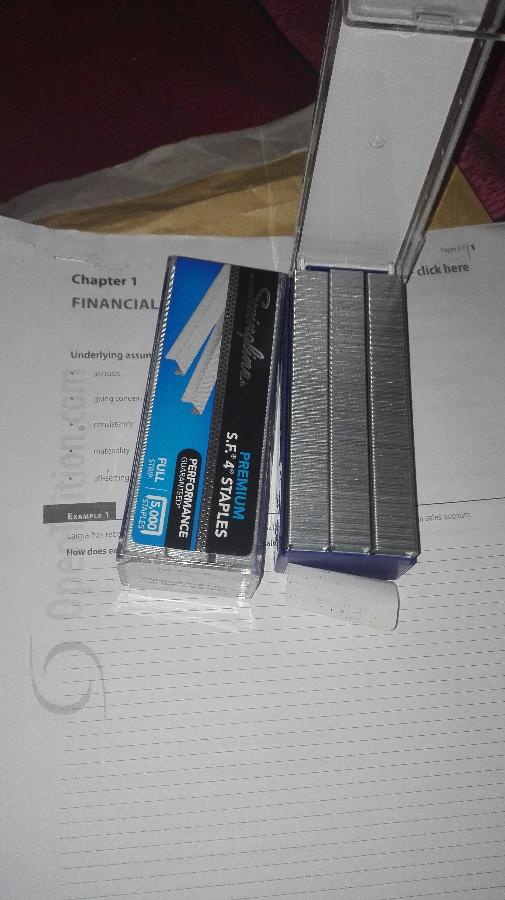 Swingline 35450 210 Strip Count Premium Chisel Point Staples - 5000/Box