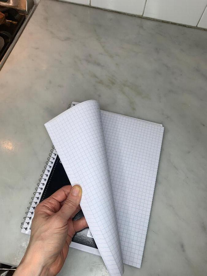 Universal UNV66630 8" x 10 1/2" Black Wire-Bound Quadrille Ruled ...