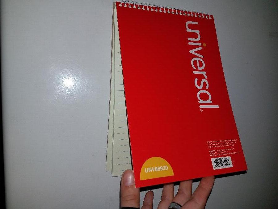 Universal UNV86920 6" x 9" Green Gregg Rule Steno Book - 80 Sheets