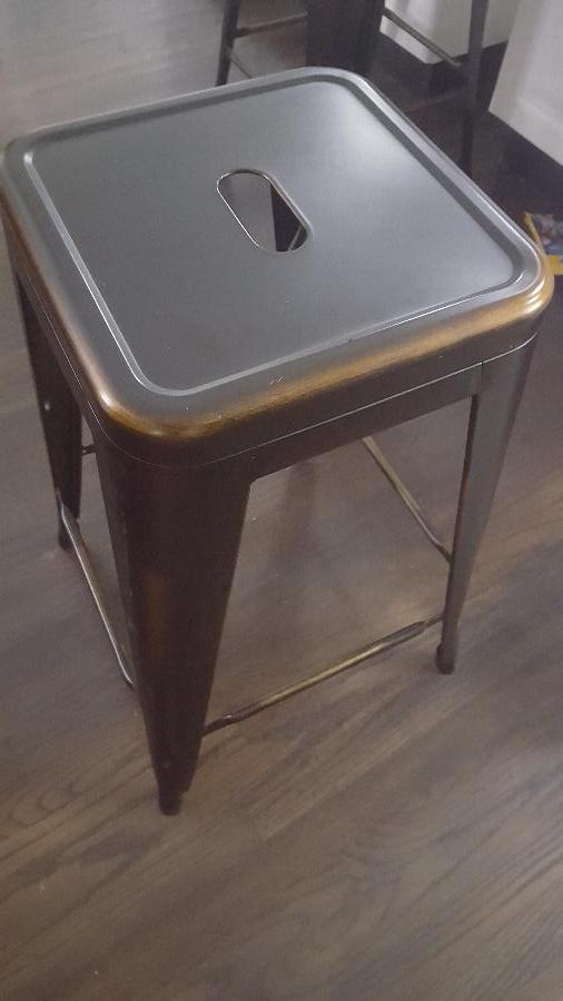 Flash Furniture ET-BT3503-24-COP-GG Distressed Copper Stackable Metal ...