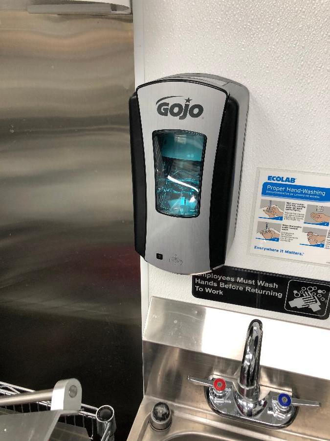 GOJO® 1919-04 LTX-12 1200 mL Chrome Touchless Hand Soap Dispenser