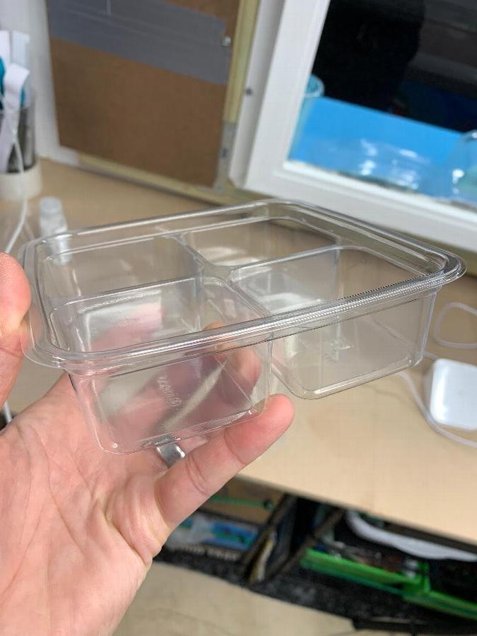 Fabri-Kal GS6-4S Greenware 16.7 oz. Shallow 4-Compartment Clear PLA ...