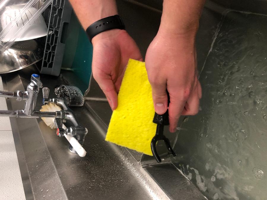 3M 74CC Scotch-Brite™ 6 1/8" x 3 5/8" Medium-Duty Scrub Sponge - 10/Pack