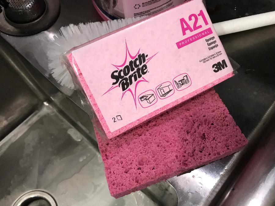 3M A21 Scotch-Brite™ 6" x 3 5/8" Sponge - 48/Case