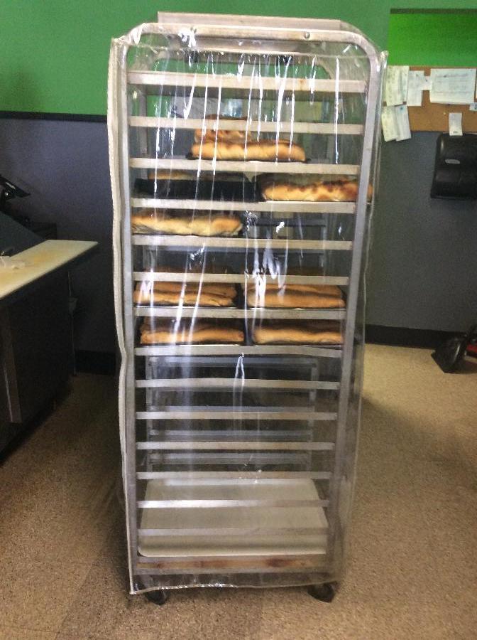 Regency 63" Clear 14 Mil Plastic Bun Pan Rack Cover