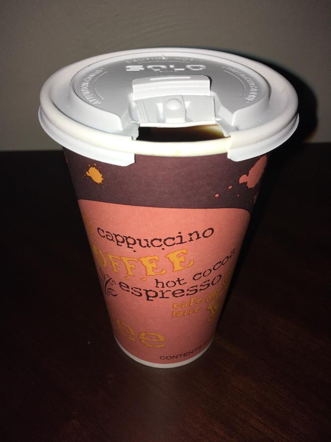 Choice 16 oz. Coffee Print Poly Paper Hot Cup - 50/Pack