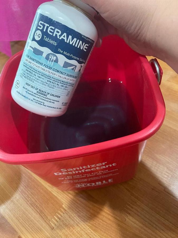 Noble Products 3 Qt. Red Sanitizing Pail