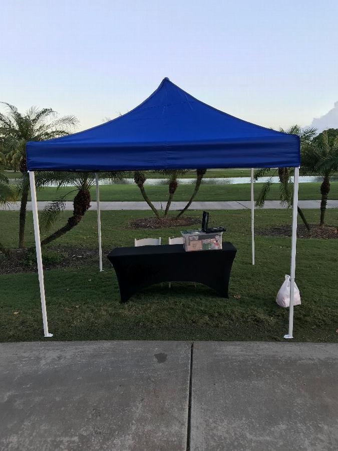 Galaxy Equipment 10' x 10' Blue Straight Leg Instant Canopy