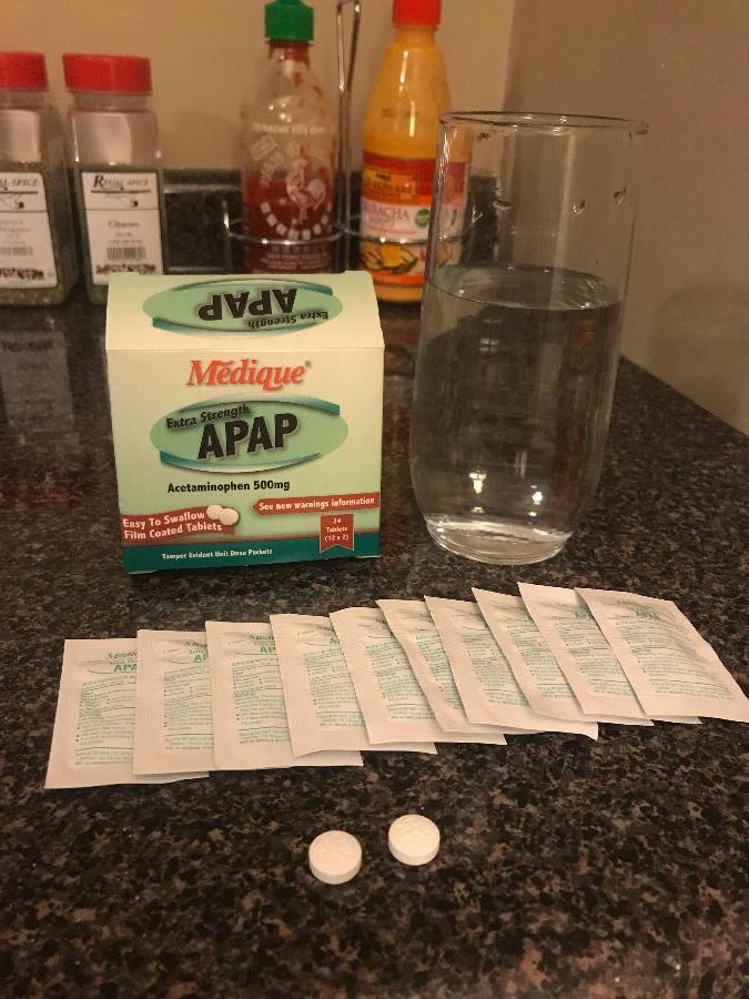 Medique 17564 Extra Strength APAP Acetaminophen Tablets - 24/Box