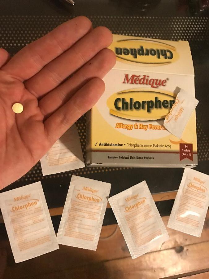 Medique 24164 Chlorphen Allergy and Hay Fever Relief Tablets - 24/Box