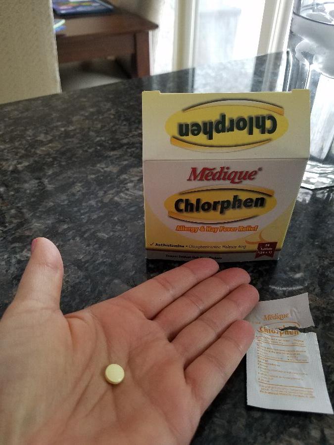 Medique 24164 Chlorphen Allergy and Hay Fever Relief Tablets - 24/Box