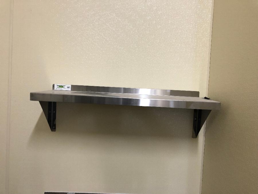 Regency 18 Gauge Stainless Steel 12" x 36" Solid Wall Shelf