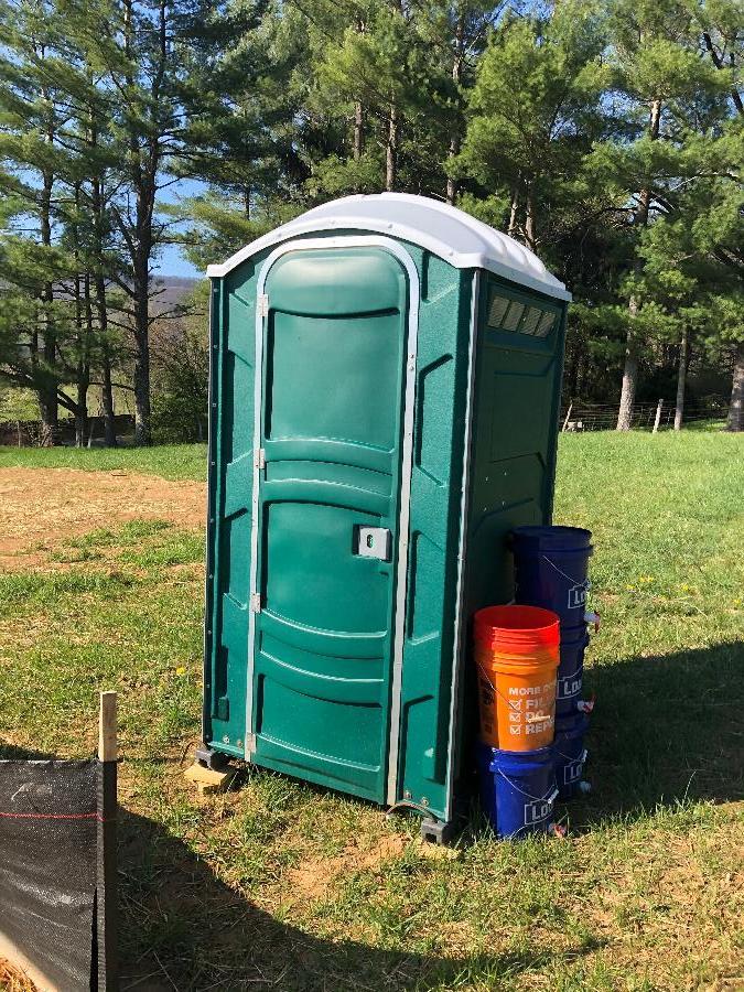 PolyJohn PJN3-1003 Evergreen Portable Restroom with Translucent Top ...