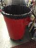 Continental 4444RD Huskee 44 Gallon Red Round Trash Can