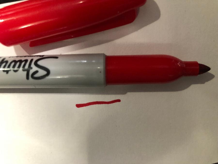 Sharpie 30002 Red Fine Point Permanent Marker - 12/Box