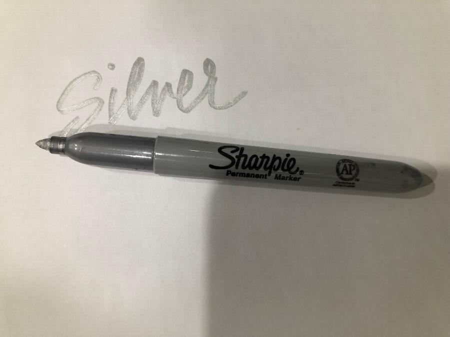 Sharpie 39109PP Metallic Silver Bullet Tip Permanent Marker - 4/Pack
