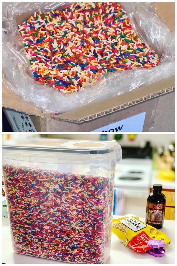 Bulk Rainbow Sprinkles, 25 lbs. - WebstaurantStore