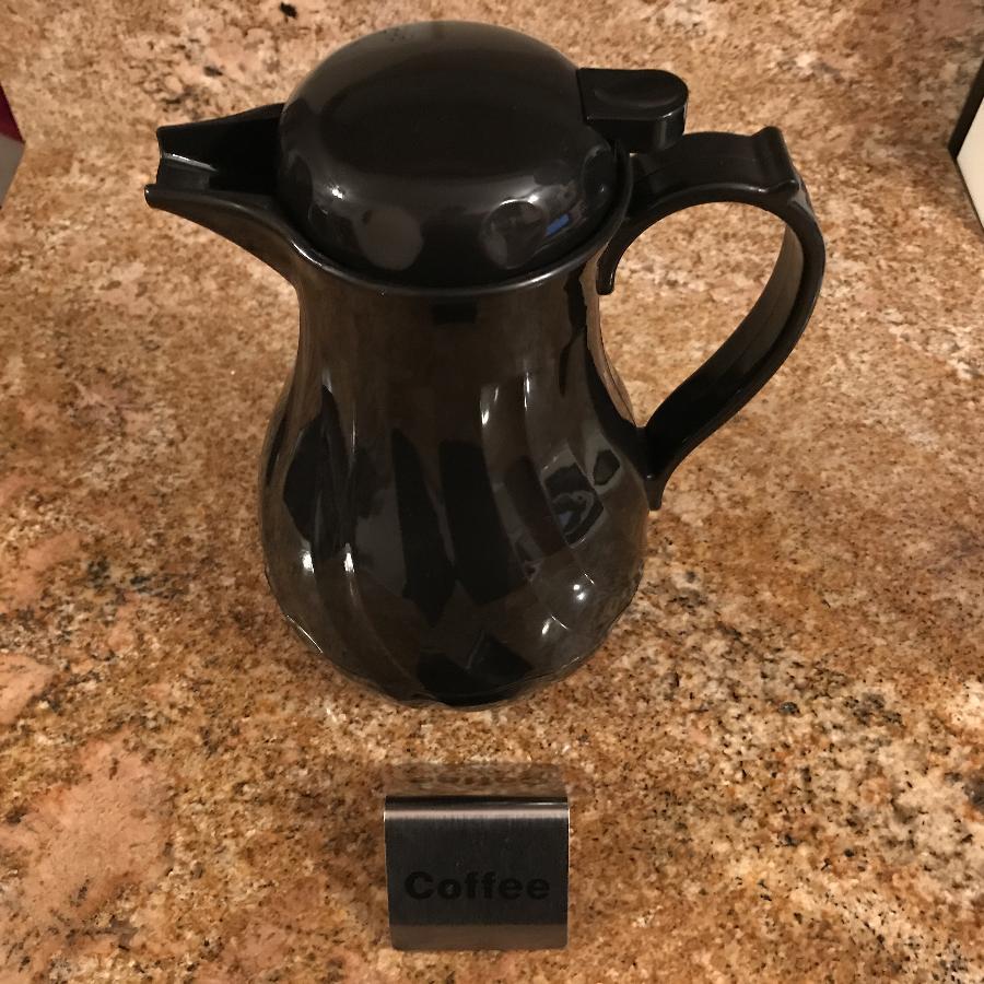 Tablecraft B1 2 1/2" x 2" Stainless Steel "Coffee" Tent Sign