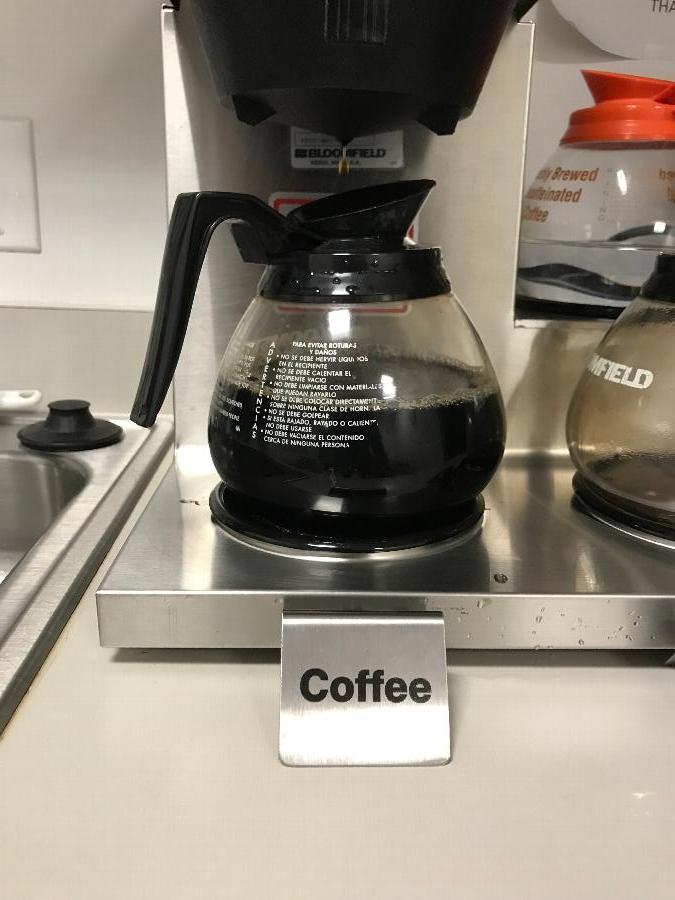 Tablecraft B1 2 1/2" x 2" Stainless Steel "Coffee" Tent Sign