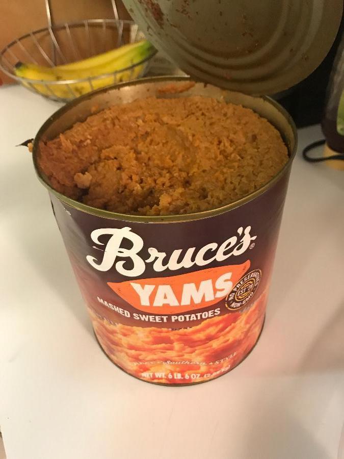 Bruce's #10 Can Mashed Sweet Potatoes - 6/Case