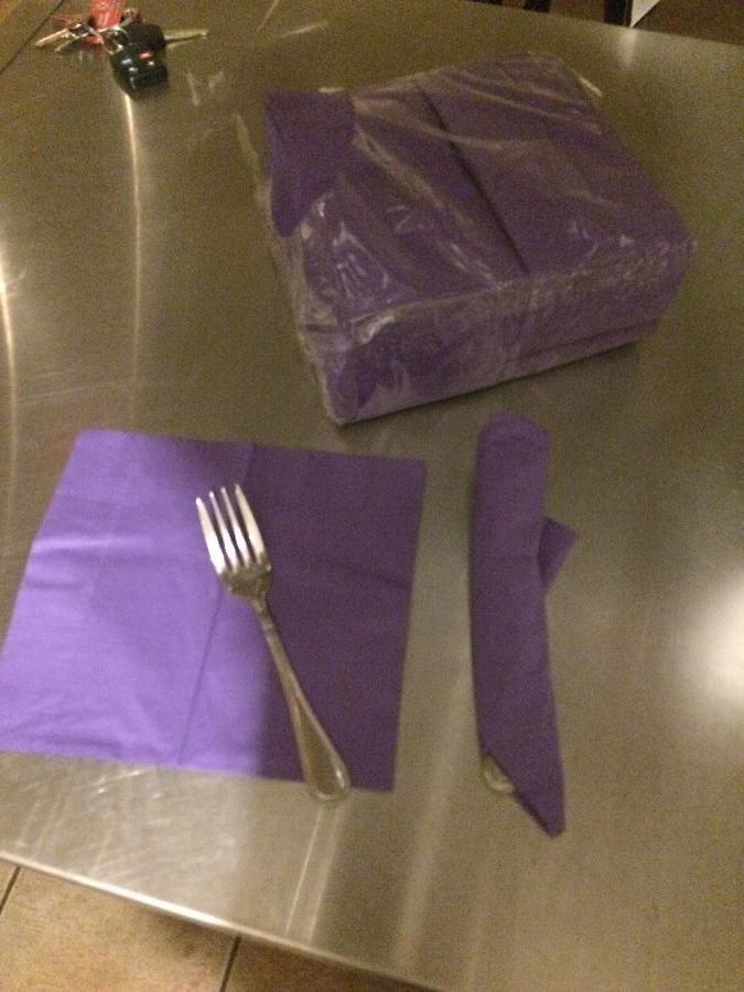 Purple Paper Dinner Napkin, Choice 2-Ply, 15" x 17" - 125/Pack