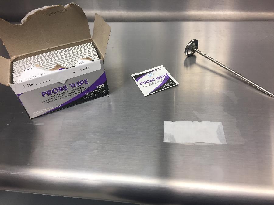 WipesPlus Probe Wipe Sachet, Thermometer Sanitizing Wipes - 10/Case